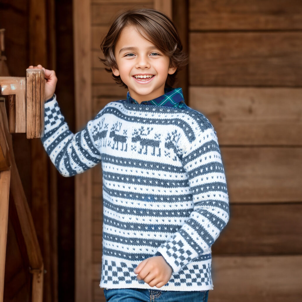 Rosa Ultimate genser til barn – Gratis strikkeoppskrifter